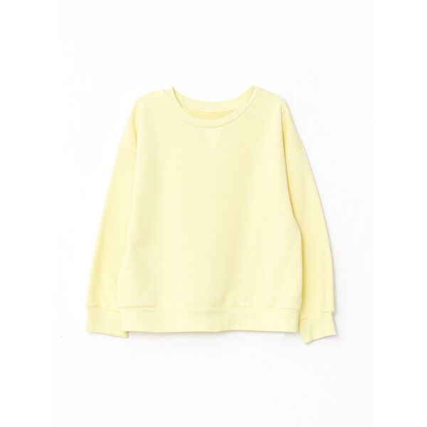 Bisiklet Yaka Basic Uzun Kollu Kız Çocuk Sweatshirt