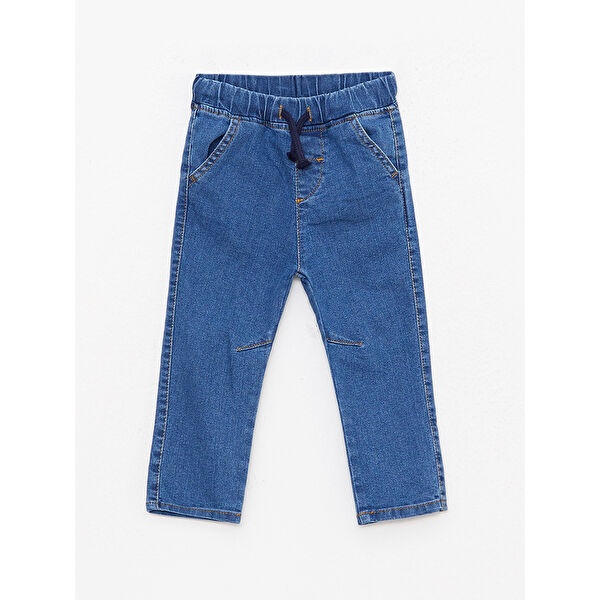 Beli Lastikli Basic Erkek Bebek Jean Pantolon
