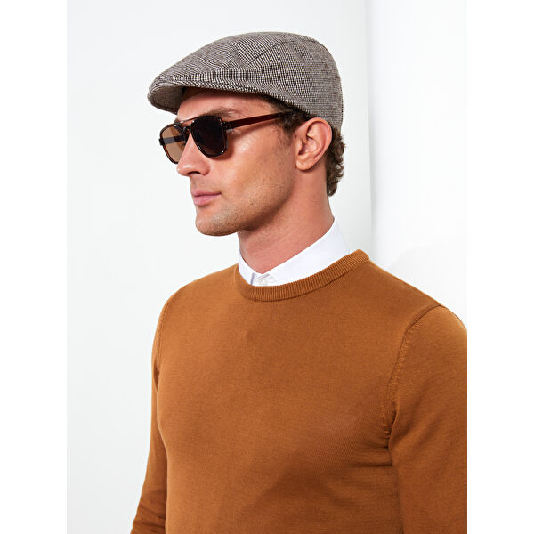 Ekose Desenli Erkek Kasket