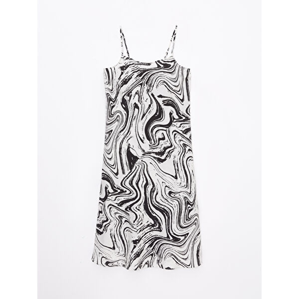 Kare Yaka Desenli Askılı Kadın Gecelik Kare Yaka Desenli Askılı Kadın Gecelik