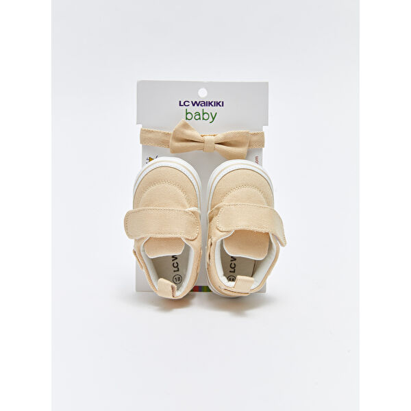 Cırt Cırtlı Erkek Bebek Yürüme Öncesi Ayakkabı ve Papyon Takımı Cırt Cırtlı Erkek Bebek Yürüme Öncesi Ayakkabı ve Papyon Takımı