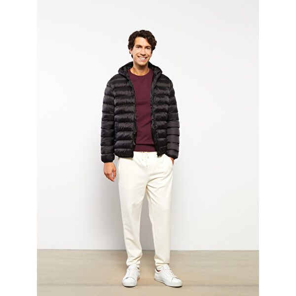 Standart Kalıp Kapüşonlu Erkek Şişme Mont