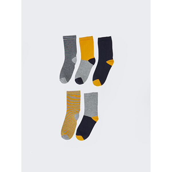 Çizgili Erkek Çocuk Soket Çorap 5'li