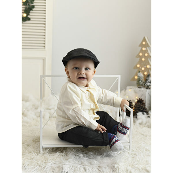 Uzun Kollu Erkek Bebek Gömlek ve Pantolon 2'li Takım Uzun Kollu Erkek Bebek Gömlek ve Pantolon 2'li Takım