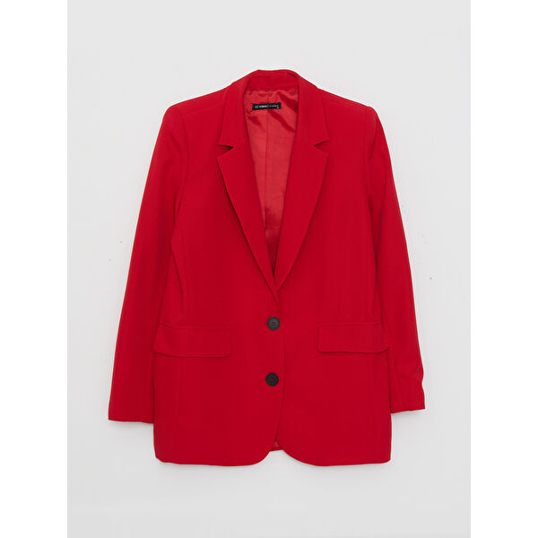 Önden Düğme Kapamalı Düz Uzun Kollu Kadın Blazer Ceket Önden Düğme Kapamalı Düz Uzun Kollu Kadın Blazer Ceket