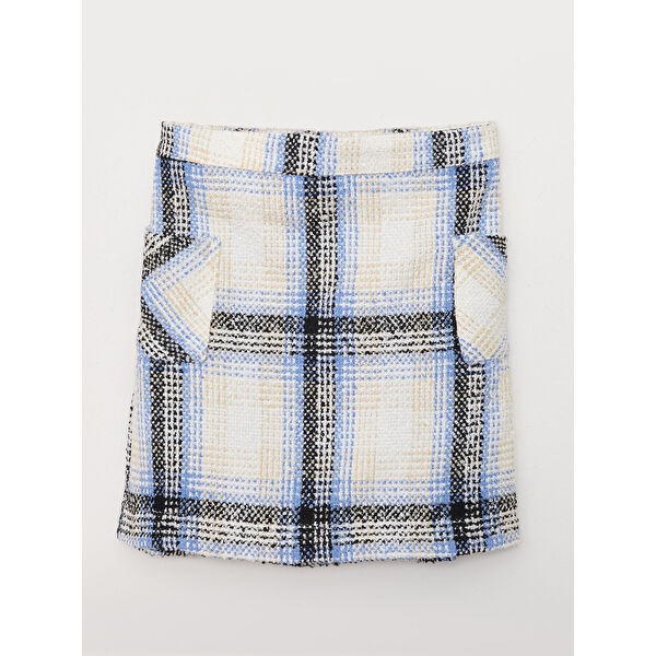 Beli Lastikli Ekose Kız Çocuk Etek Beli Lastikli Ekose Kız Çocuk Etek