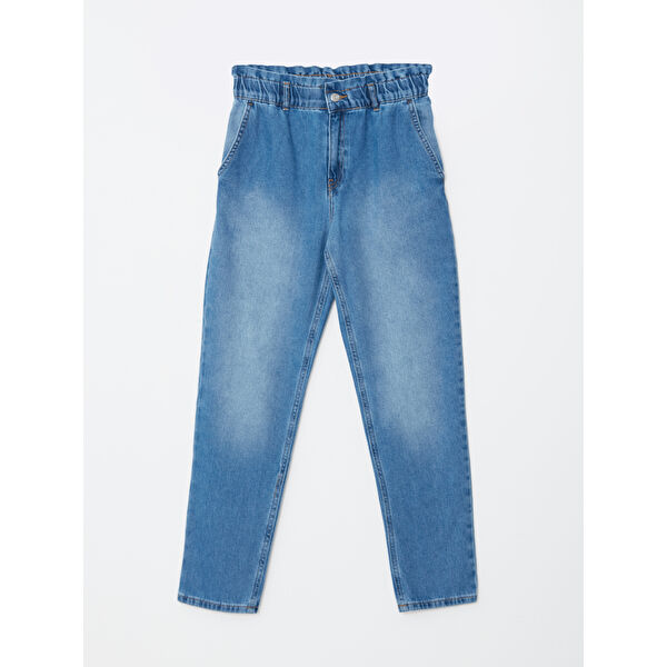 Harem Fit Düz Kadın Jean Pantolon