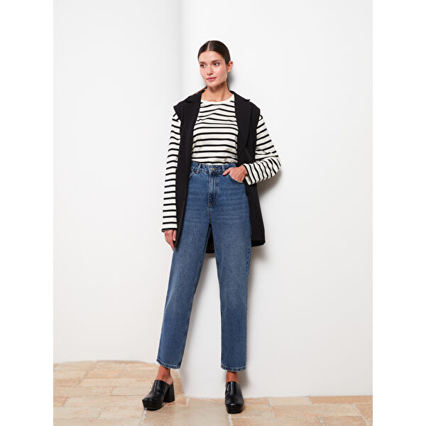 Wideleg Kadın Jean Pantolon