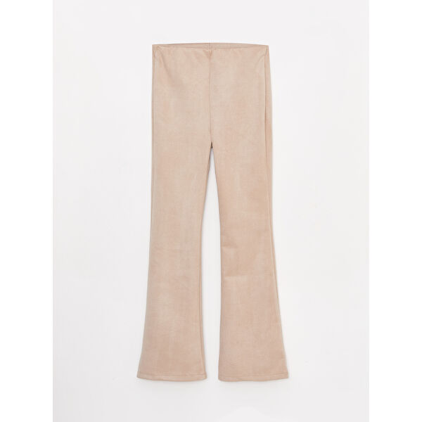 İspanyol Paça Düz Süet Kadın Pantolon