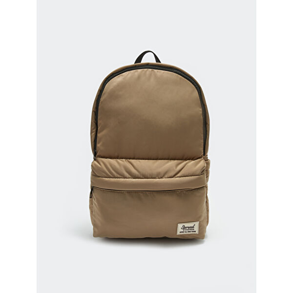 Etiket Baskılı Kadın Sırt Çantası