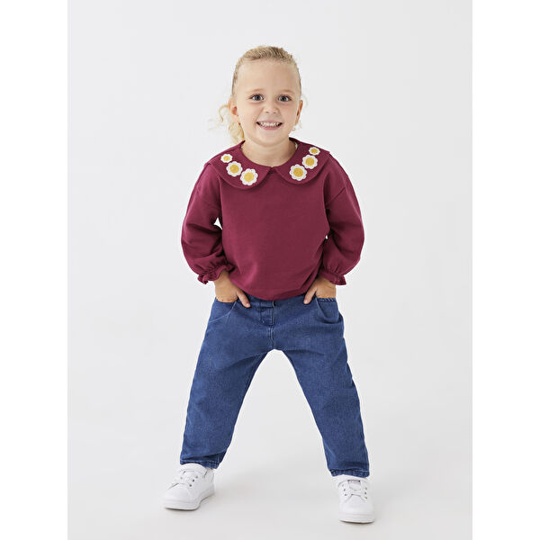 Beli Lastikli Basic Kız Bebek Jean Pantolon Beli Lastikli Basic Kız Bebek Jean Pantolon