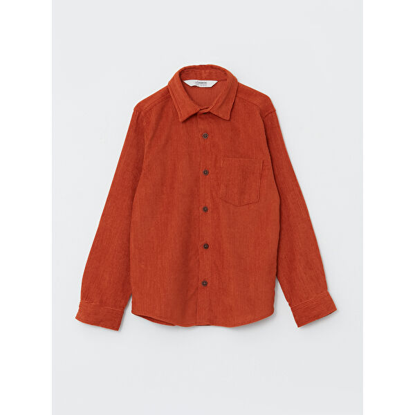 Basic Uzun Kollu Kadife Erkek Çocuk Gömlek Basic Uzun Kollu Kadife Erkek Çocuk Gömlek