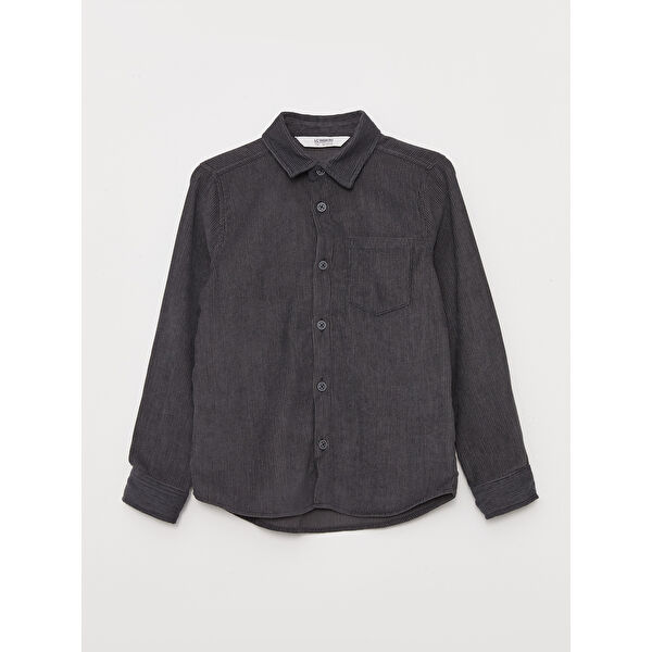 Basic Uzun Kollu Kadife Erkek Çocuk Gömlek Basic Uzun Kollu Kadife Erkek Çocuk Gömlek