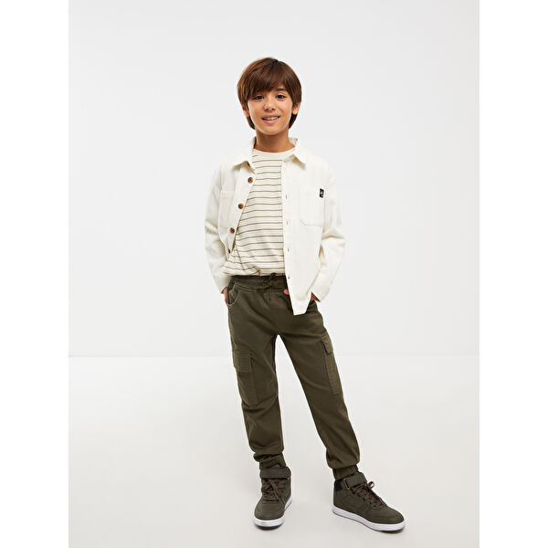 Beli Lastikli Erkek Çocuk Kargo Pantolon Beli Lastikli Erkek Çocuk Kargo Pantolon