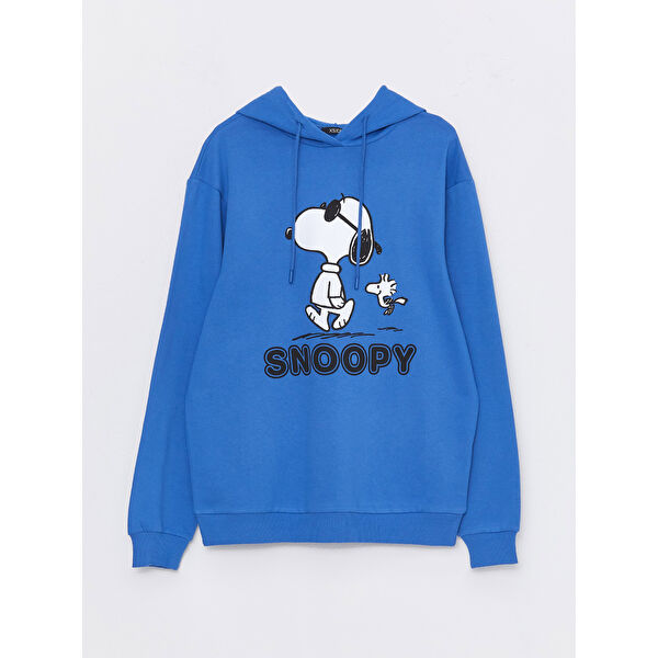 Kapüşonlu Uzun Kollu Snoopy Baskılı Erkek Sweatshirt Kapüşonlu Uzun Kollu Snoopy Baskılı Erkek Sweatshirt