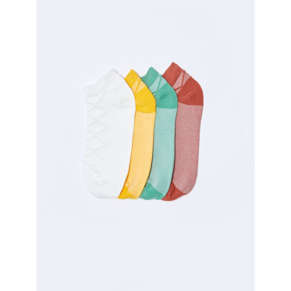 Düz Kadın Patik Çorap 4'lü Paket