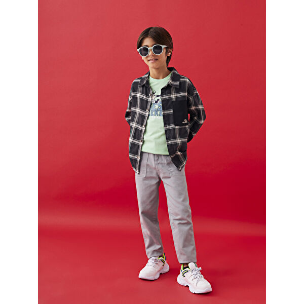 Beli Lastikli Basic Gabardin Erkek Çocuk Pantolon