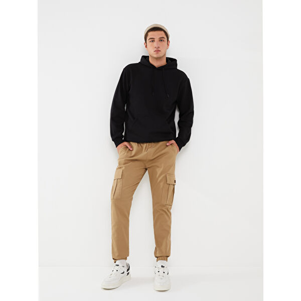 Slim Fit Gabardin Erkek Kargo Pantolon