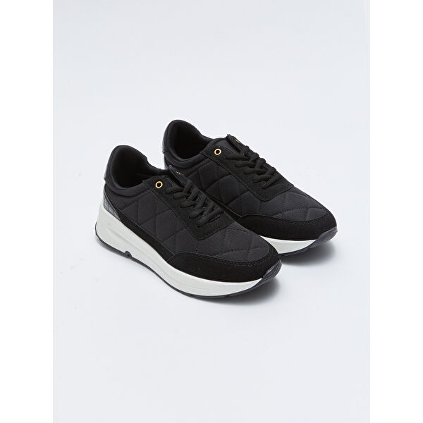 Renk Bloklu Bağcıklı Kadın Spor Ayakkabı