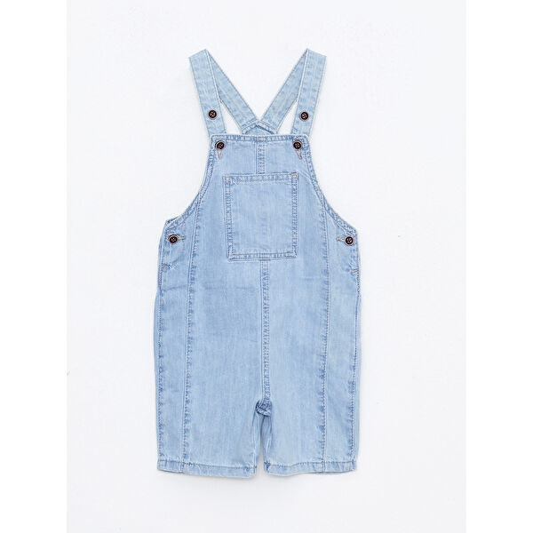 Kare Yaka Basic Erkek Bebek Jean Salopet Kare Yaka Basic Erkek Bebek Jean Salopet