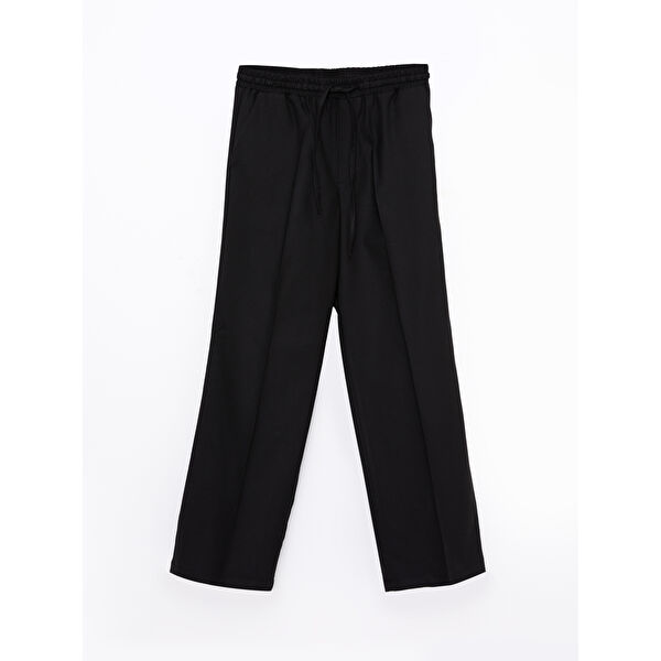 Beli Lastikli Standart Fit Düz Kadın Pantolon Beli Lastikli Standart Fit Düz Kadın Pantolon
