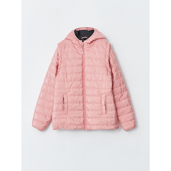 Kapüşonlu Basic Kız Çocuk Şişme Mont Kapüşonlu Basic Kız Çocuk Şişme Mont