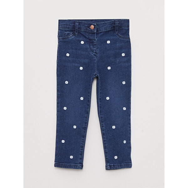 Nakış Detaylı Kız Bebek Jean Pantolon Nakış Detaylı Kız Bebek Jean Pantolon