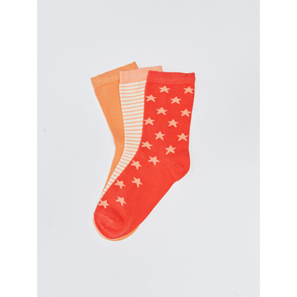 Desenli Kadın Soket Çorap 3'lü Paket