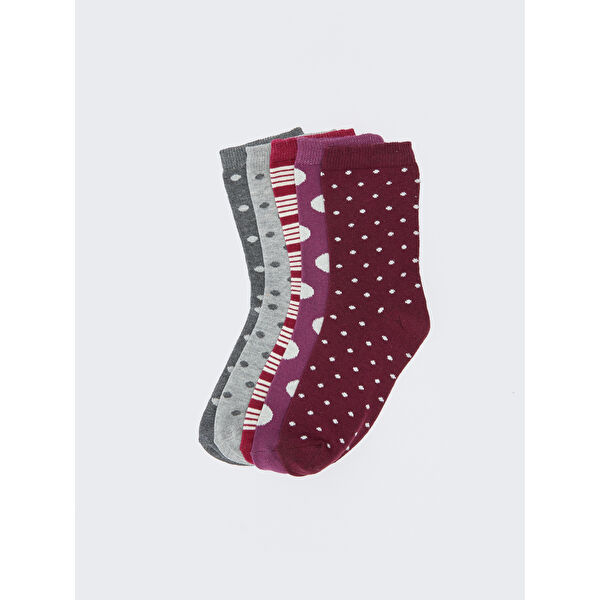 Desenli Kadın Soket Çorap 5'li Paket