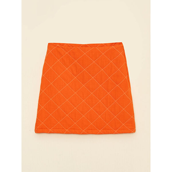 Beli Fermuarlı Kapitone A Kesim Kadın Etek