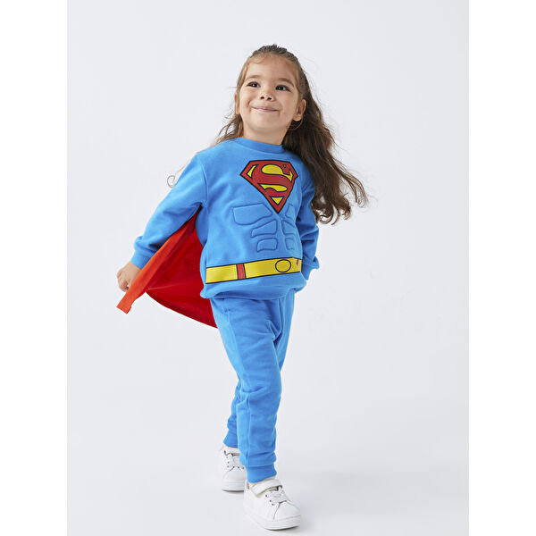 Bisiklet Yaka Uzun Kollu Superman Baskılı Erkek Bebek Kostüm 3'lü Bisiklet Yaka Uzun Kollu Superman Baskılı Erkek Bebek Kostüm 3'lü