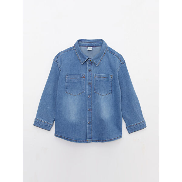 Basic Uzun Kollu Erkek Bebek Jean Gömlek Basic Uzun Kollu Erkek Bebek Jean Gömlek
