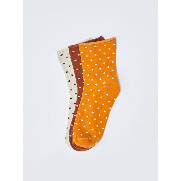 Desenli Kadın Soket Çorap 3'lü Paket