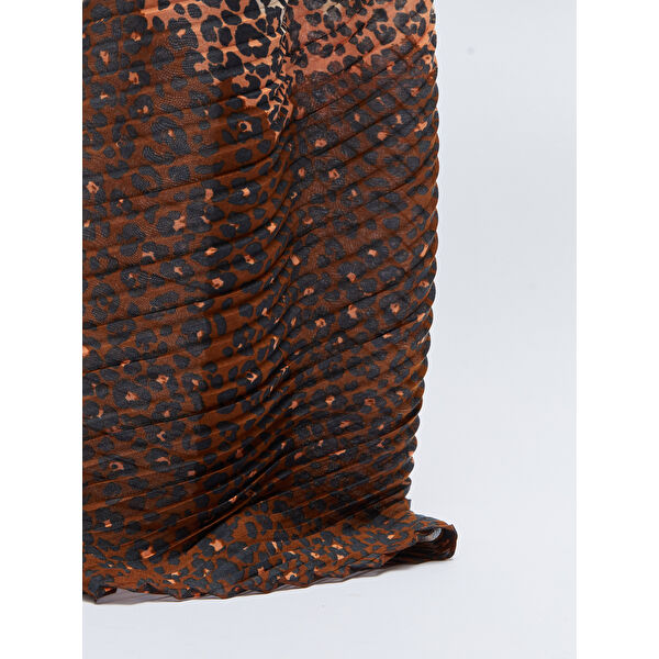 Leopar Desenli Kadın Şal