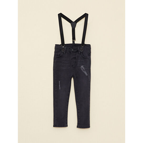 Basic Erkek Bebek Jean Pantolon ve Pantolon Askılı 2'li Basic Erkek Bebek Jean Pantolon ve Pantolon Askılı 2'li