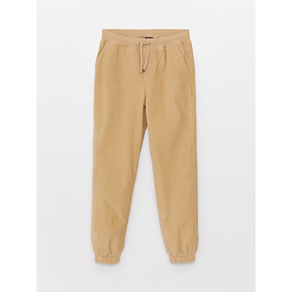 Beli Lastikli Basic Kadife Erkek Çocuk Jogger Pantolon Beli Lastikli Basic Kadife Erkek Çocuk Jogger Pantolon