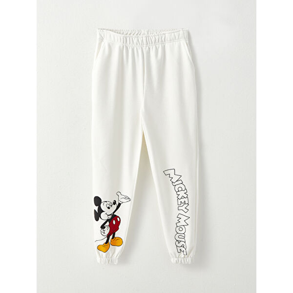 Beli Lastikli Mickey Mouse Baskılı Kadın Jogger Eşofman Altı Beli Lastikli Mickey Mouse Baskılı Kadın Jogger Eşofman Altı
