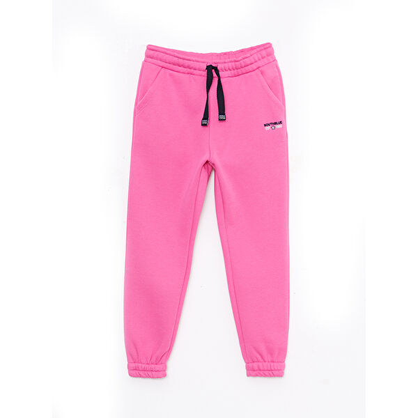Beli Lastikli Nakışlı Kız Çocuk Jogger Eşofman Altı Beli Lastikli Nakışlı Kız Çocuk Jogger Eşofman Altı