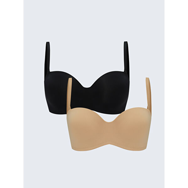 Balenli Dolgusuz Düz Sütyen 2'li Paket