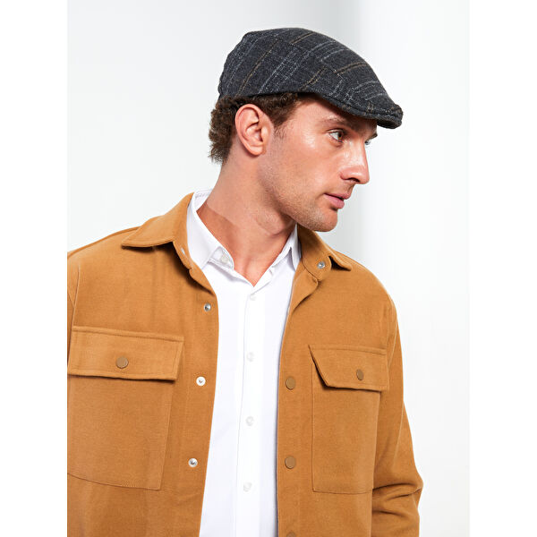 Ekose Desenli Erkek Kasket