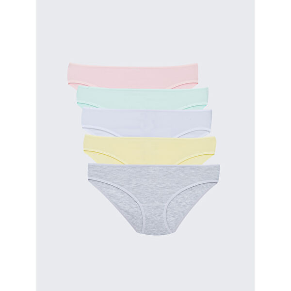 Düz Kadın Bikini Külot 5'li Paket