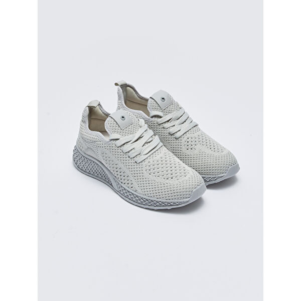 Bağcıklı Triko Kadın Spor Ayakkabı