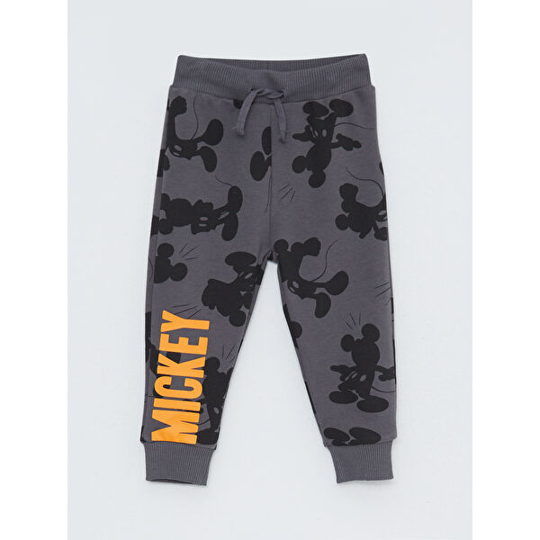 Beli Lastikli Mickey Mouse Baskılı Erkek Bebek Eşofman Alt