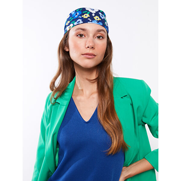Çiçek Desenli Kadın Bandana