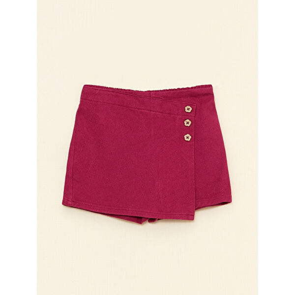 Beli Lastikli Basic Kız Bebek Şort Etek