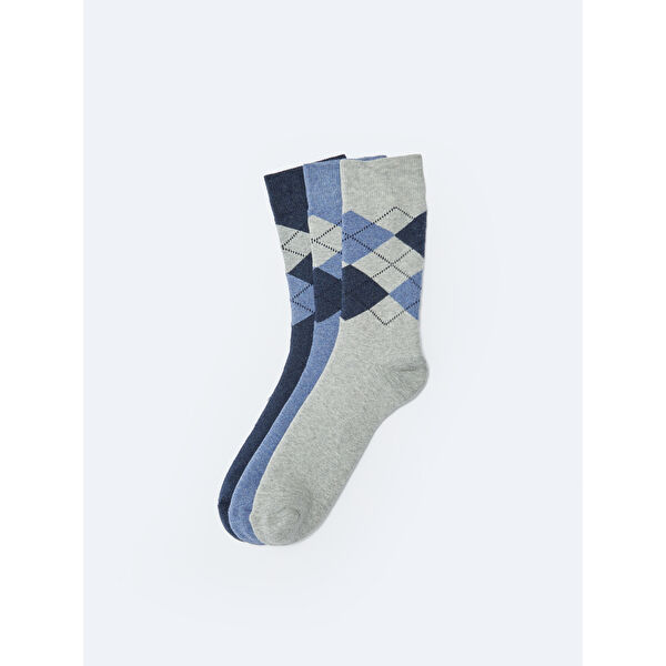 Desenli Erkek Soket Çorap 3'lü