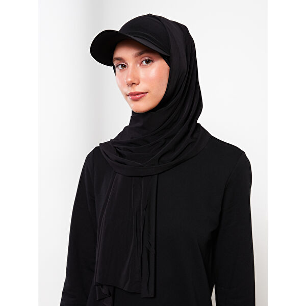 Düz Kadın Şapkalı Şal