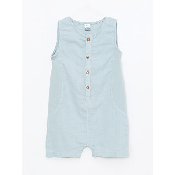 Bisiklet Yaka Basic Pamuklu Erkek Bebek Tulum