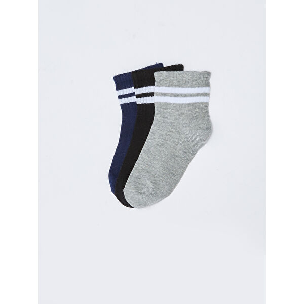 Çizgili Erkek Çocuk Soket Çorap 3'lü