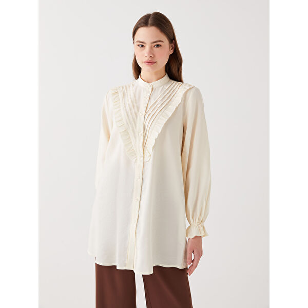 Hakim Yaka Düz Uzun Kollu Kadın Tunik Hakim Yaka Düz Uzun Kollu Kadın Tunik